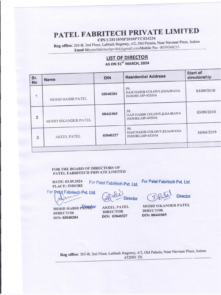 List of Director | PDF