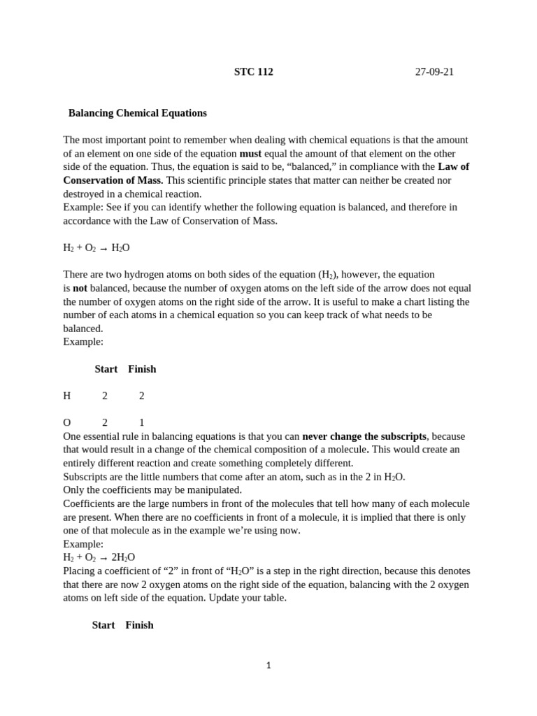 Balancing Chemical Equations | PDF | Molecules | Nitrate