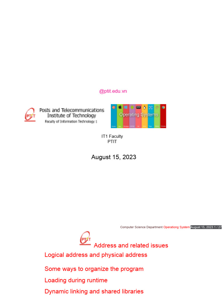 Chapter3 Memory Management 1 CLC | PDF | Library (Computing) | Computer Program