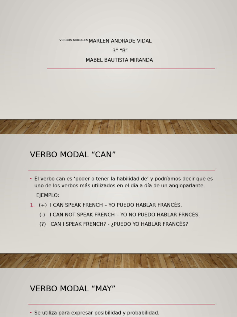 Verbos Modales | PDF