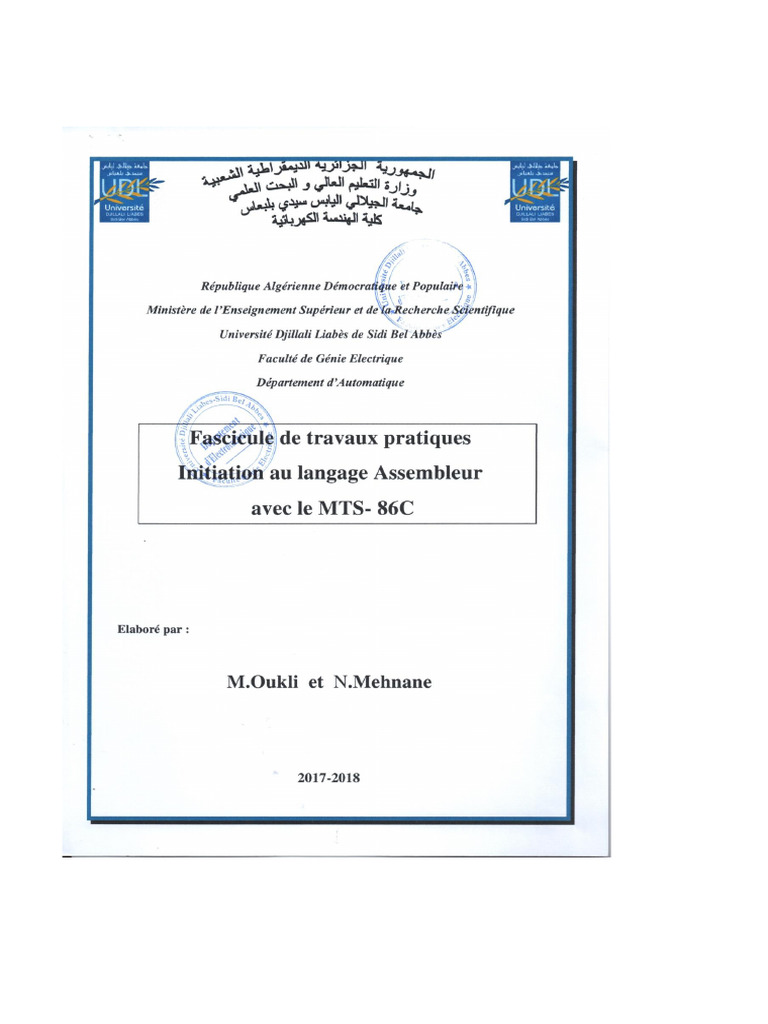 TP Microprocesseurs | PDF | Programme informatique | Programmation
