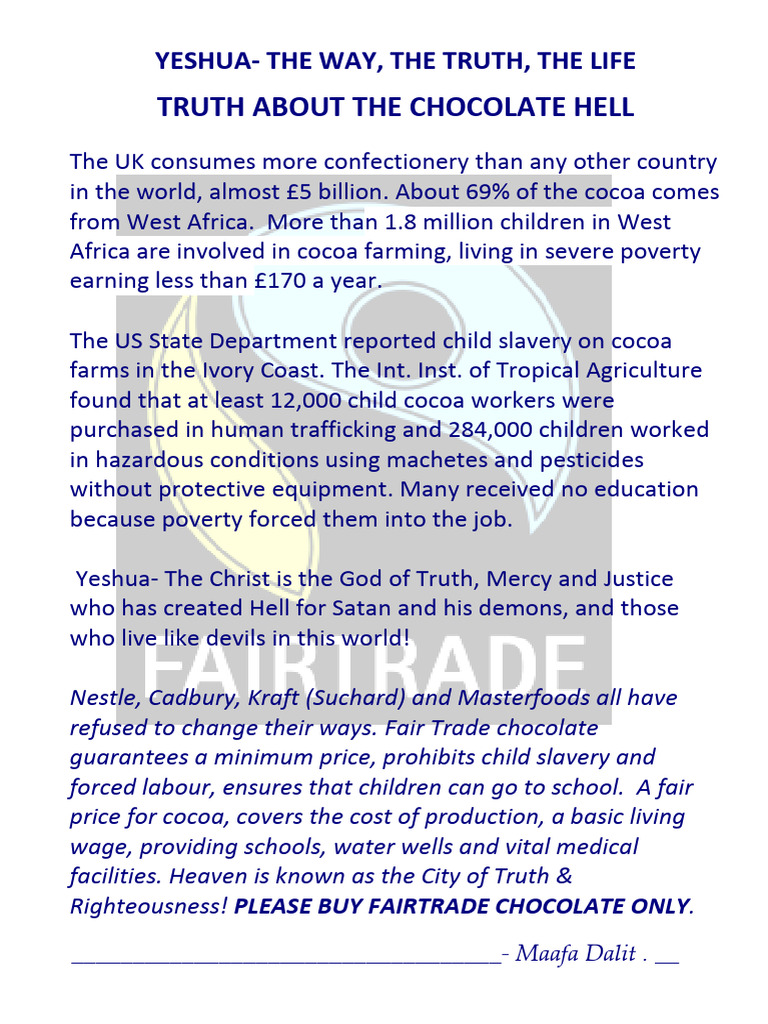 Chocolate Hell, Truth About | PDF