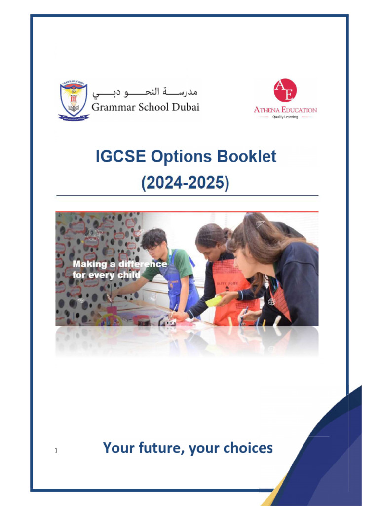 Igcse Option Booklet | PDF | Educational Assessment | Cognition