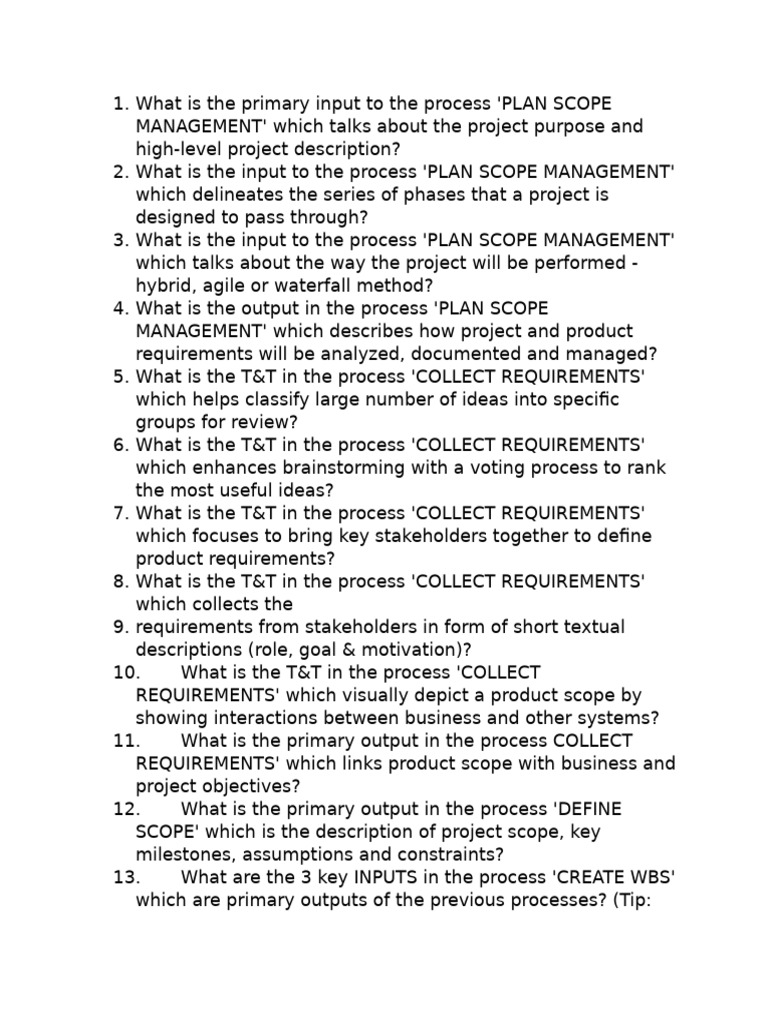 ITTO 02.Scope | PDF | Computing | Systems Engineering
