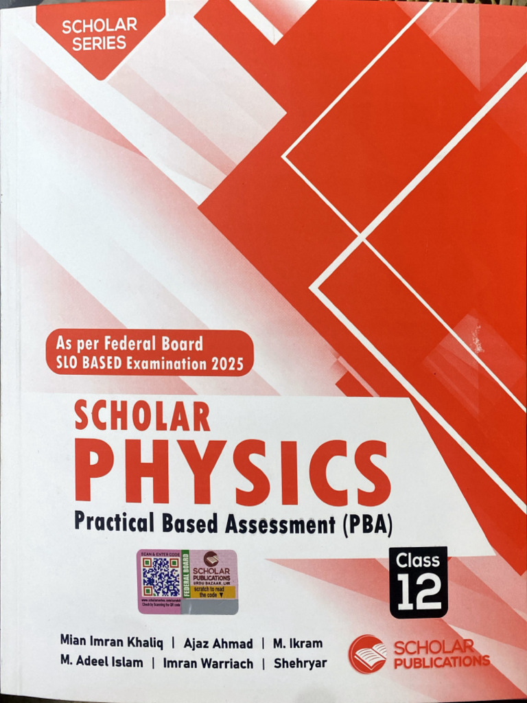 Scholar Series Physics-12 Pba | PDF