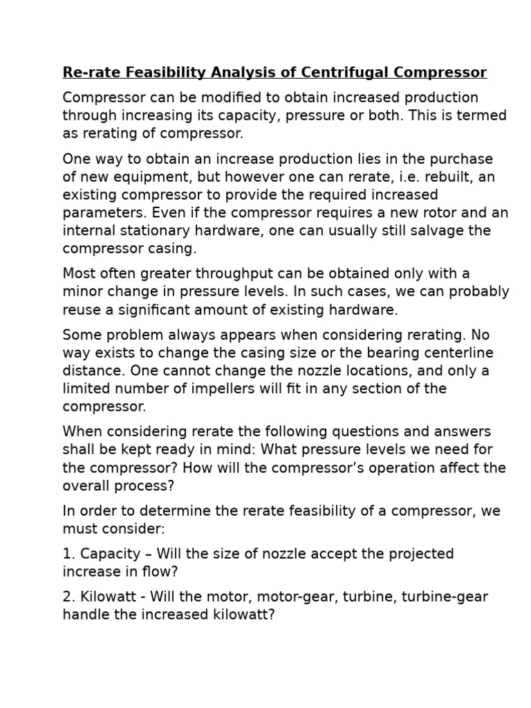 Comp Re Rating | PDF | Gases | Horsepower