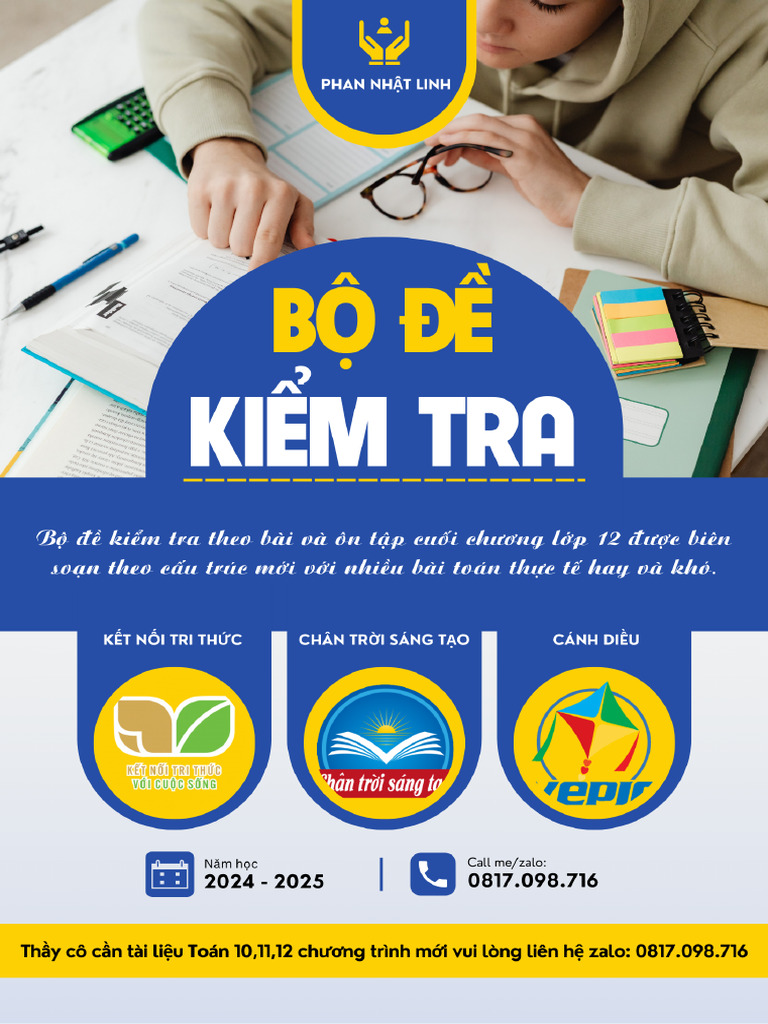Bo de Kiem Tra Theo Bai Hoc Mon Toan 12 Chuong Trinh Moi Tap 2 | PDF
