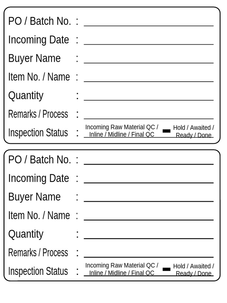 Item Identification Lable Aug 22 | PDF