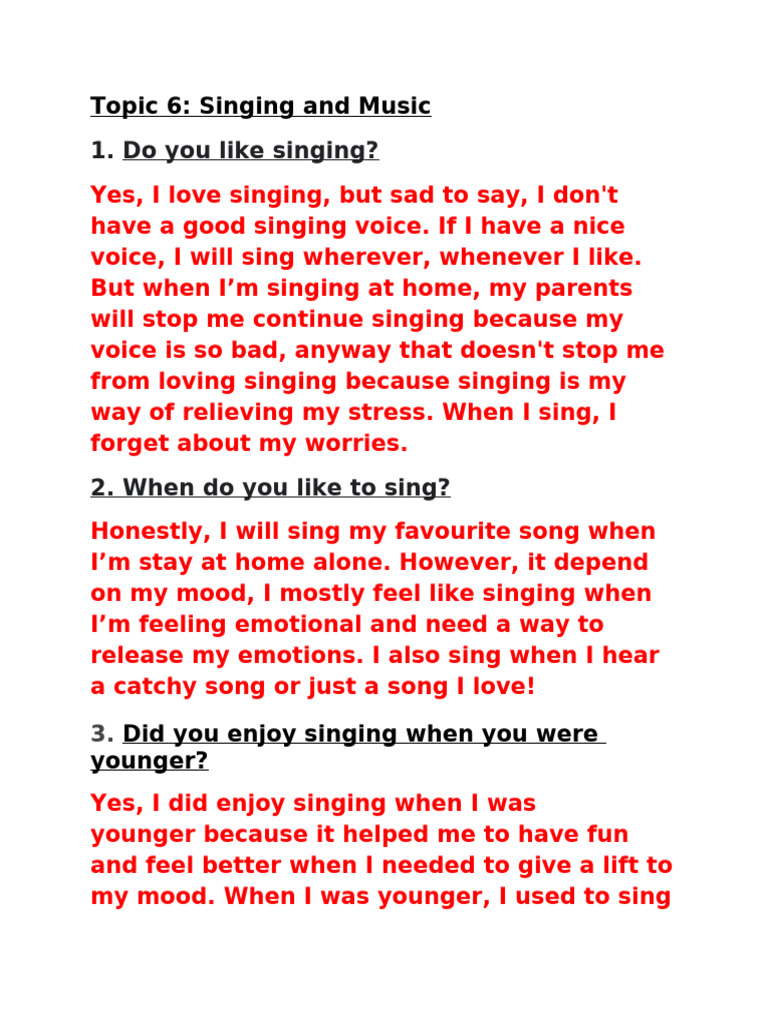 TOPIC 6 SCRIPT | PDF | Singing | Vocal Pedagogy