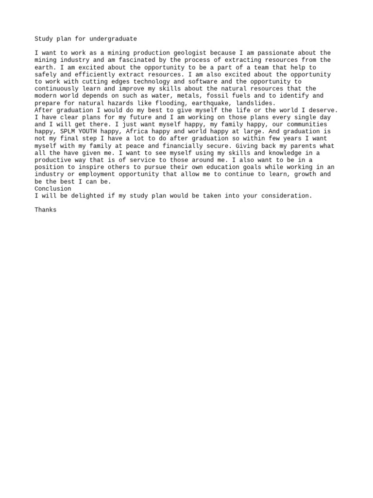 Study Plan for-WPS Office | PDF