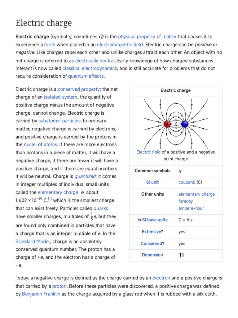 Electric Charge Basics | PDF | Electric Charge | Ion