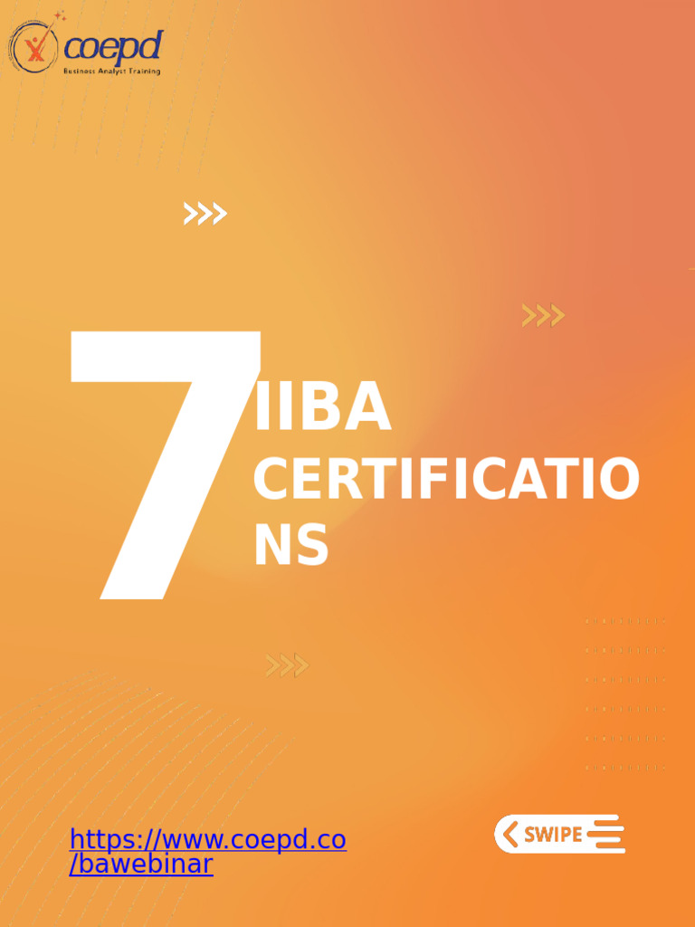 COEPD Busuiness Analysis Webinar | PDF