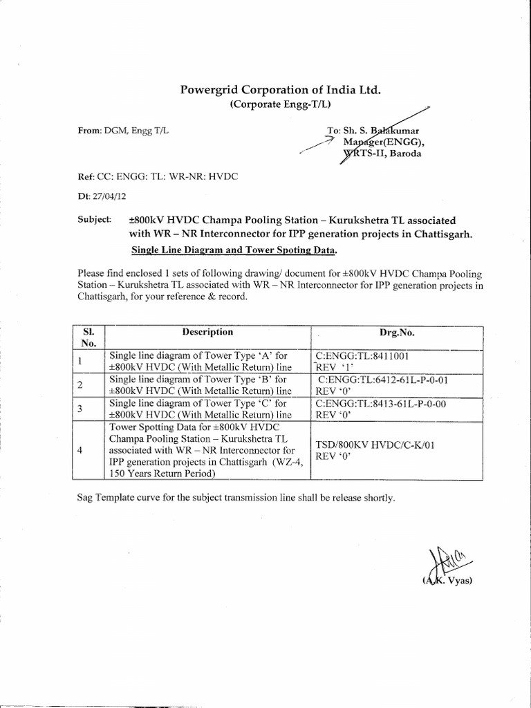 N 800kV - HVDC - WZ-4 - Tower - Spotting - Data - and - SLD - Tower | PDF