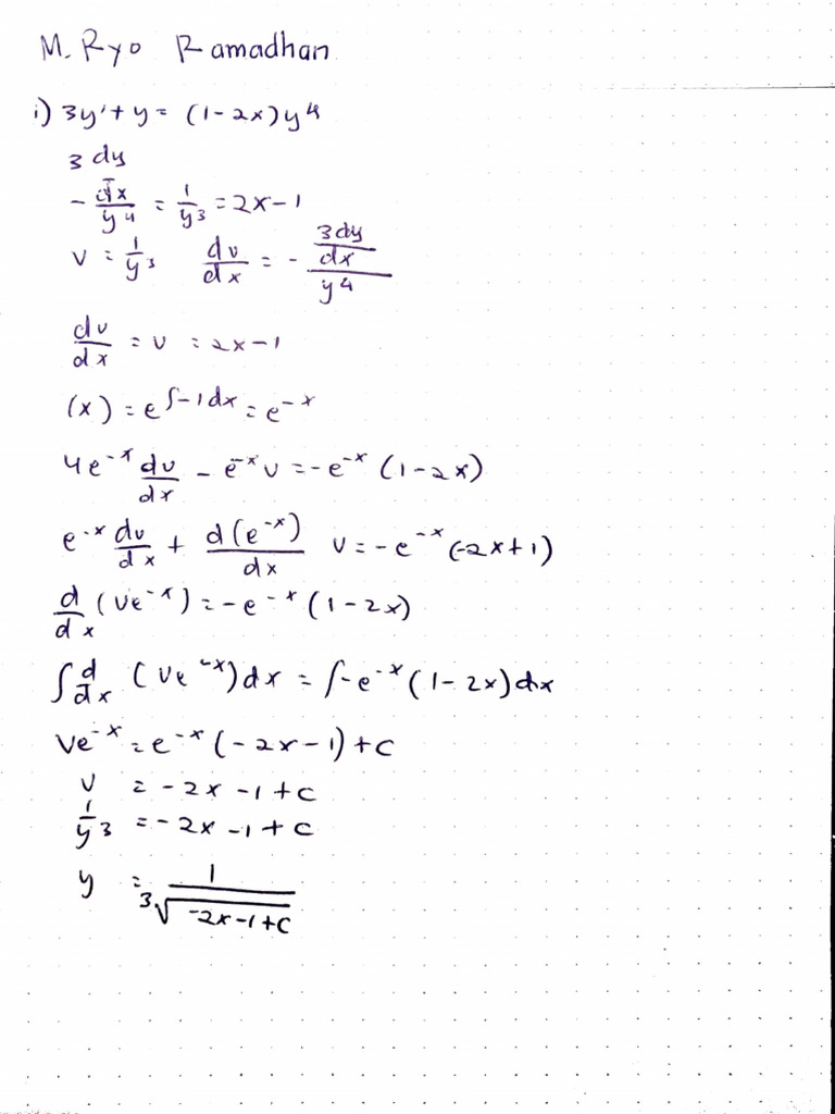 Tugas 3 Matek - Muhammad Ryo Ramadhan - 202121049 | PDF