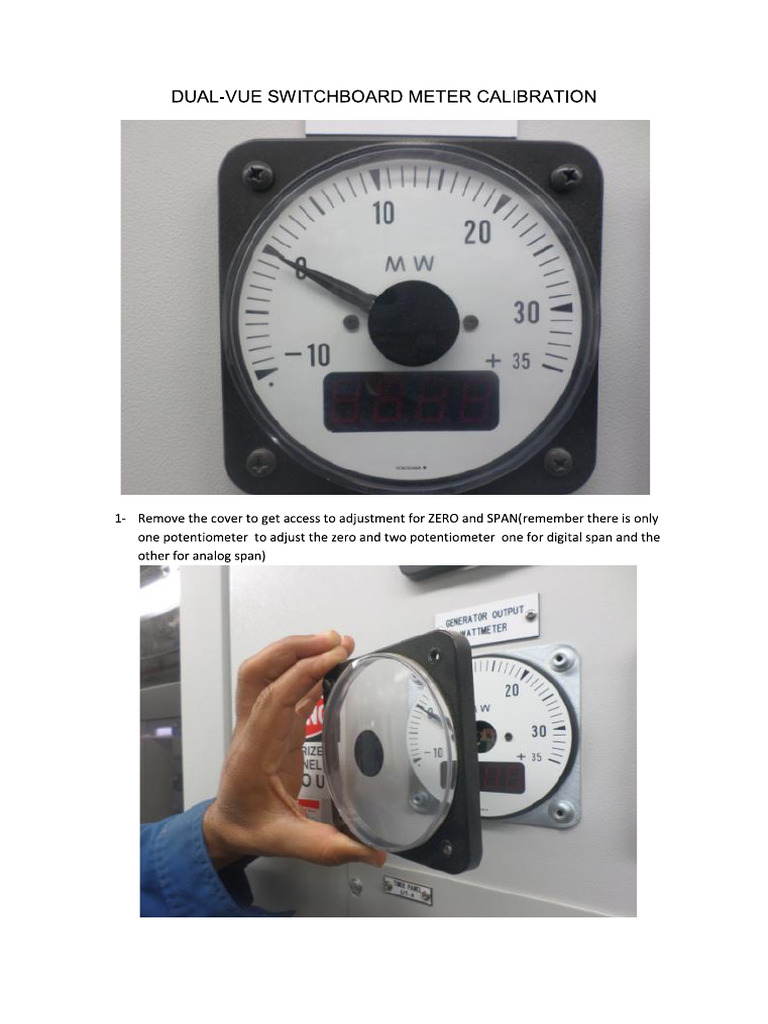 Dual Vue Switchboard Meter Calibration | PDF