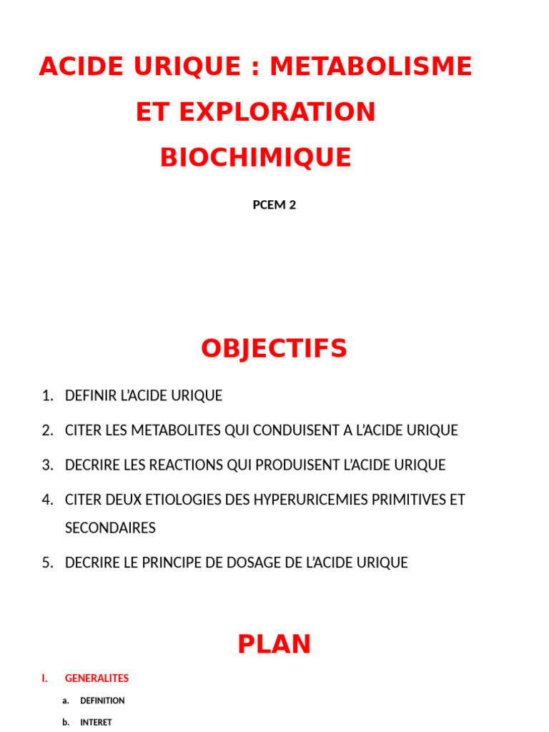 Acide Urique | PDF | Nucléotides