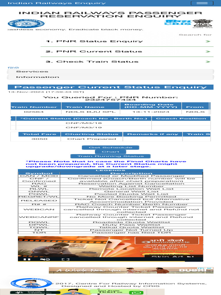 PNR Status and Train Enquiry Guide | PDF | Rail Transport | Transport