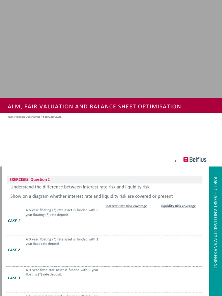 ALM - Slides 2021 - Module Exercises & Solutions | PDF | Liquidity Risk ...