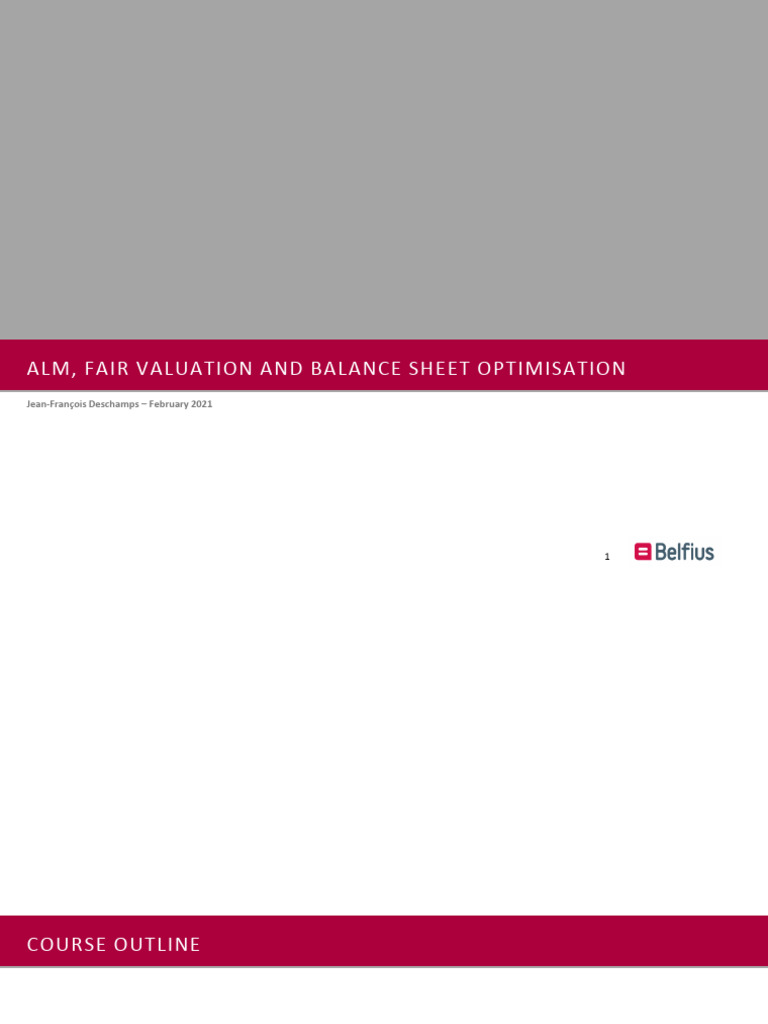 ALM - Slides 2021 - Module 1 - 02022021 | PDF | Swap (Finance) | Market ...