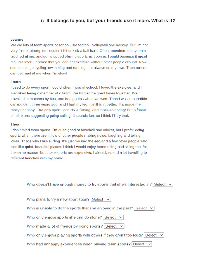 Fun English Conversation Prompts | PDF