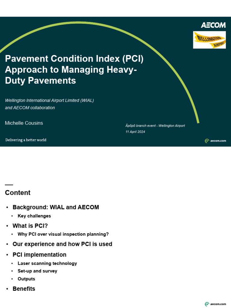Pavement Condition Index Approach To Managing HeaveyDuty Pavements ...