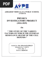 Internal Resistance Project Class 12 | PDF | Voltage | Materials
