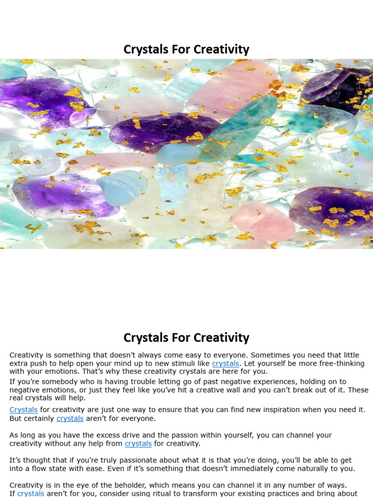 11 Crystals For Creativity | PDF | Quartz | Creativity