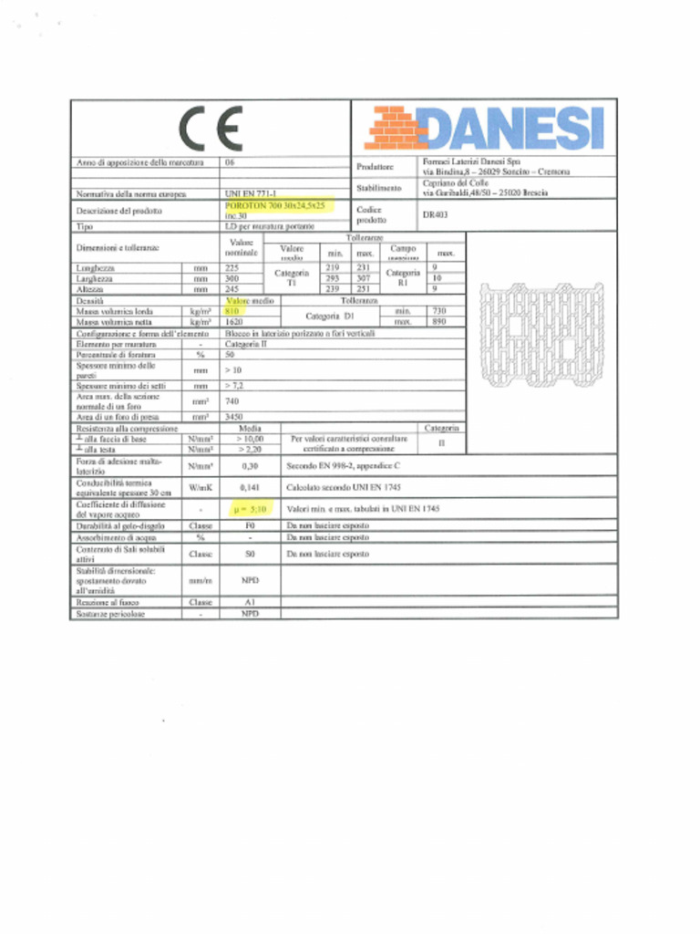 Poroton 700 Da 30 | PDF
