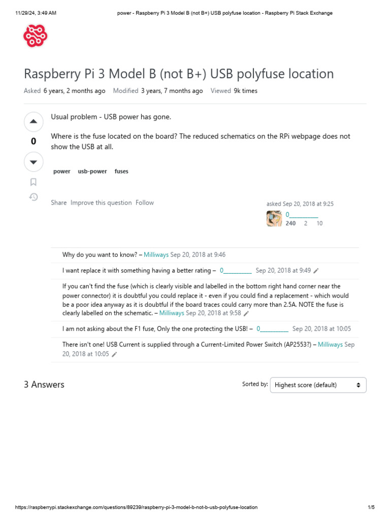 power - Raspberry Pi 3 Model B (not B+) USB polyfuse location - Raspberry Pi Stack Exchange ...