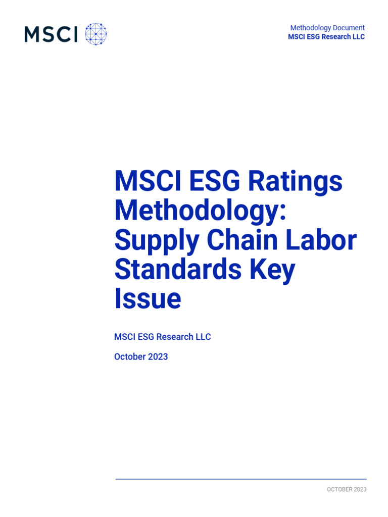 MSCI ESG Ratings: Labor Standards Methodology | PDF | Msci | Overtime