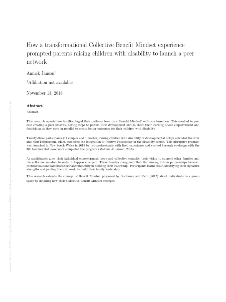 Benefit Mindset | PDF | Mindset | Well Being