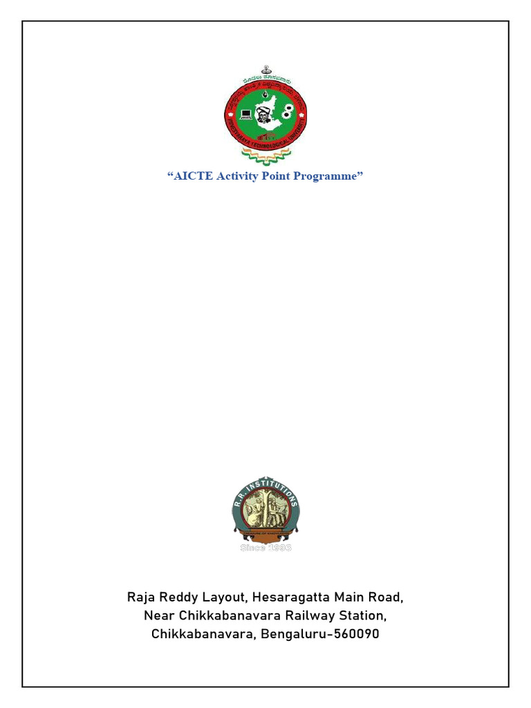 AICTE Activity Point Programme Report | PDF | Water Conservation ...