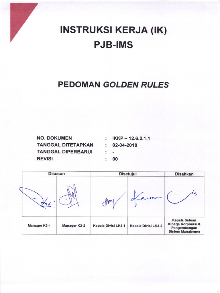 Pedoman Golden Rules | PDF