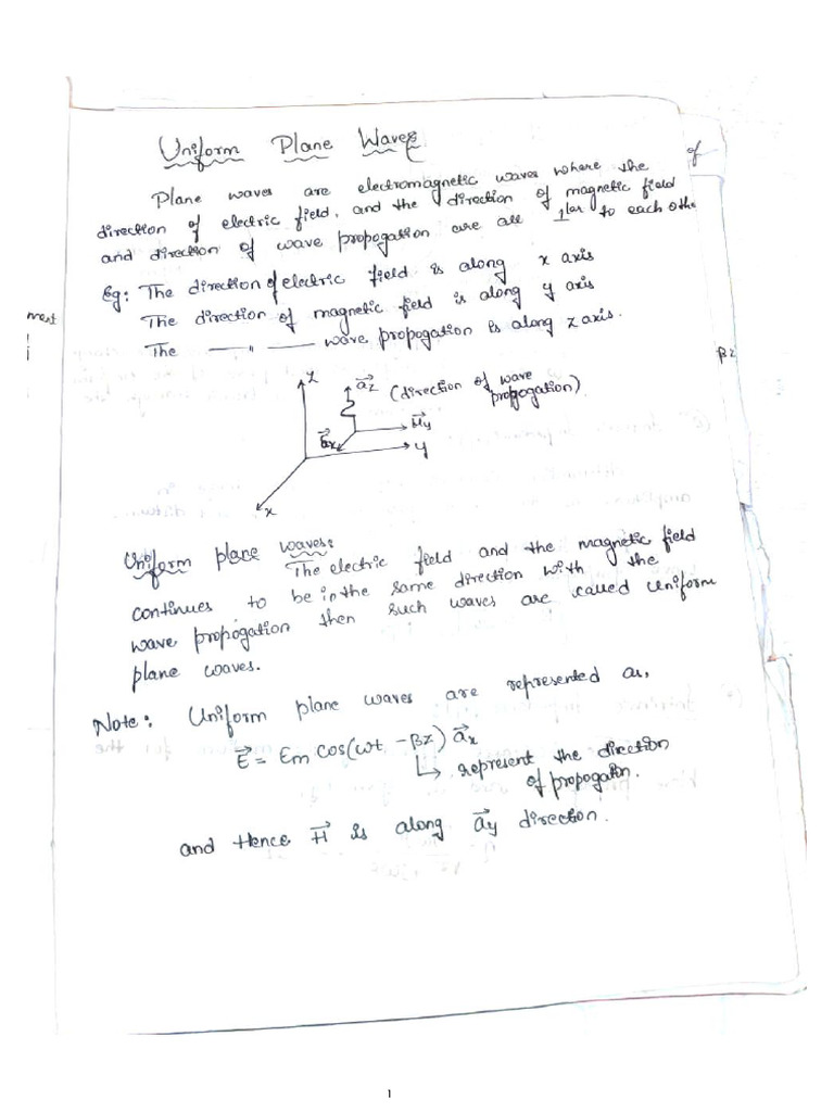 module 5 uniform plane waves (1) | PDF