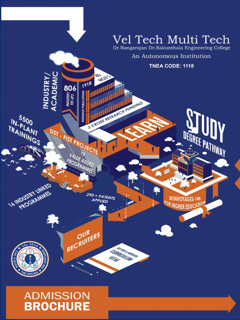 Vel Tech Multi Tech Admission Brochure 2021 | PDF