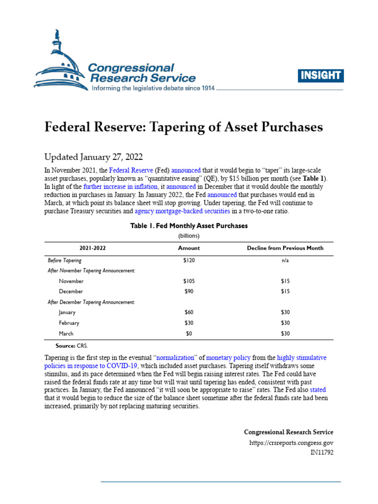 IN11792 | PDF | Federal Reserve | Quantitative Easing