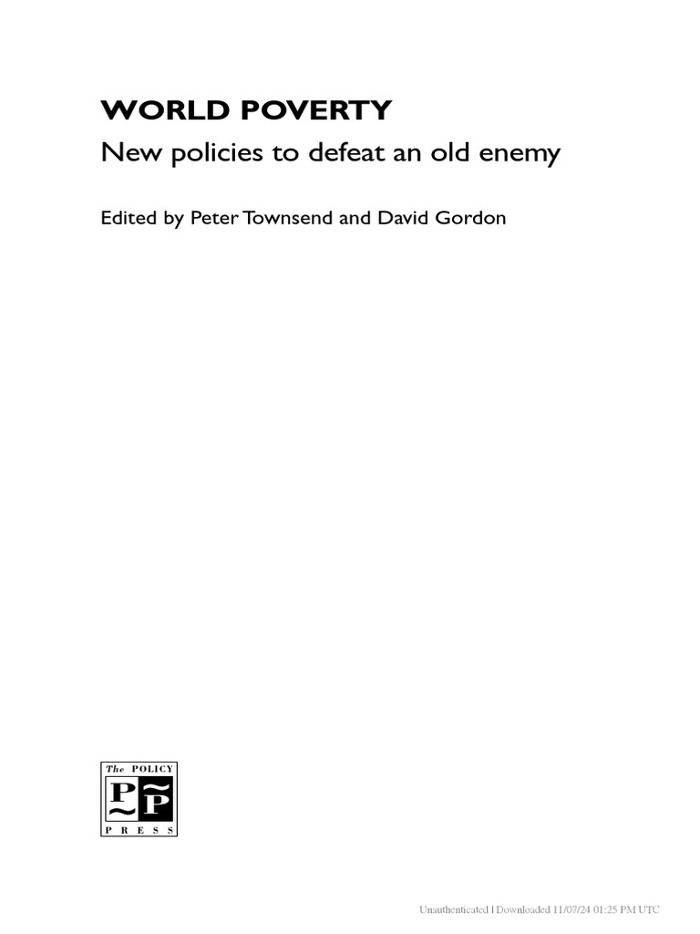 978-1-84742-556-0-front-1 | PDF | Poverty | Poverty & Homelessness