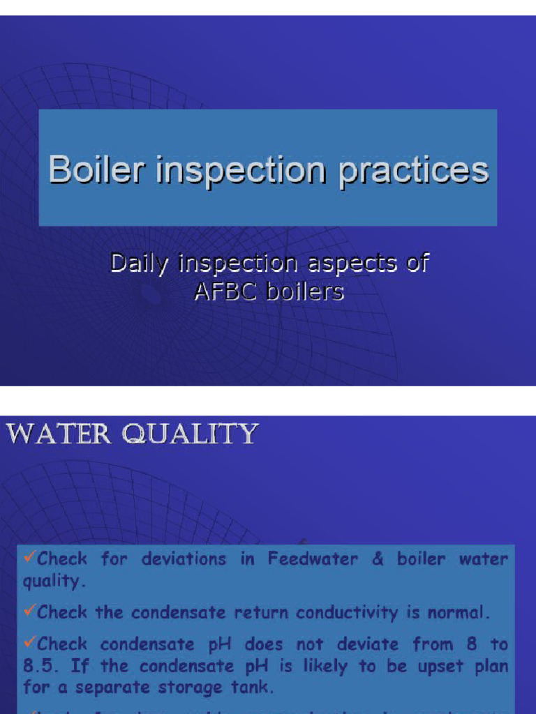 Afbc Daily Inspection Practice | PDF