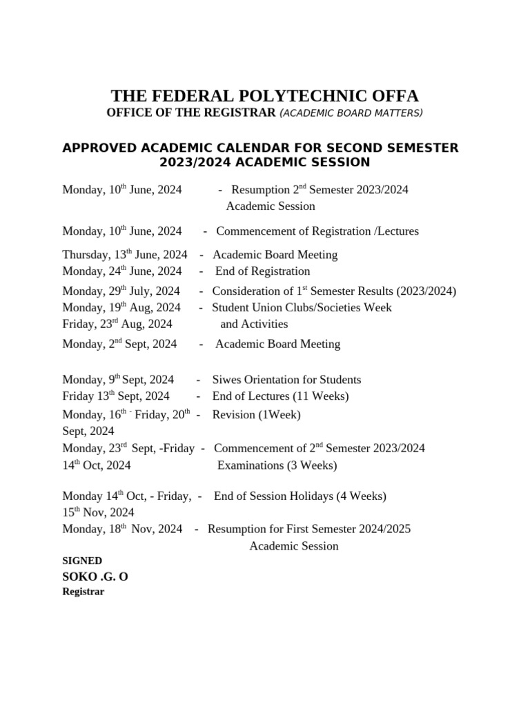 Draft Calendar 2024 | PDF