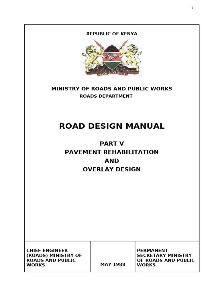 Road Design Manual Part 5 | PDF | Road Surface | Road