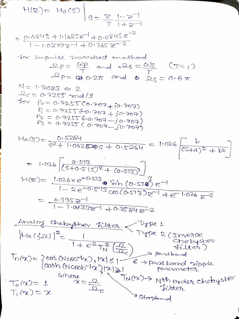DSP Mod3 Chebyshev Filter | PDF