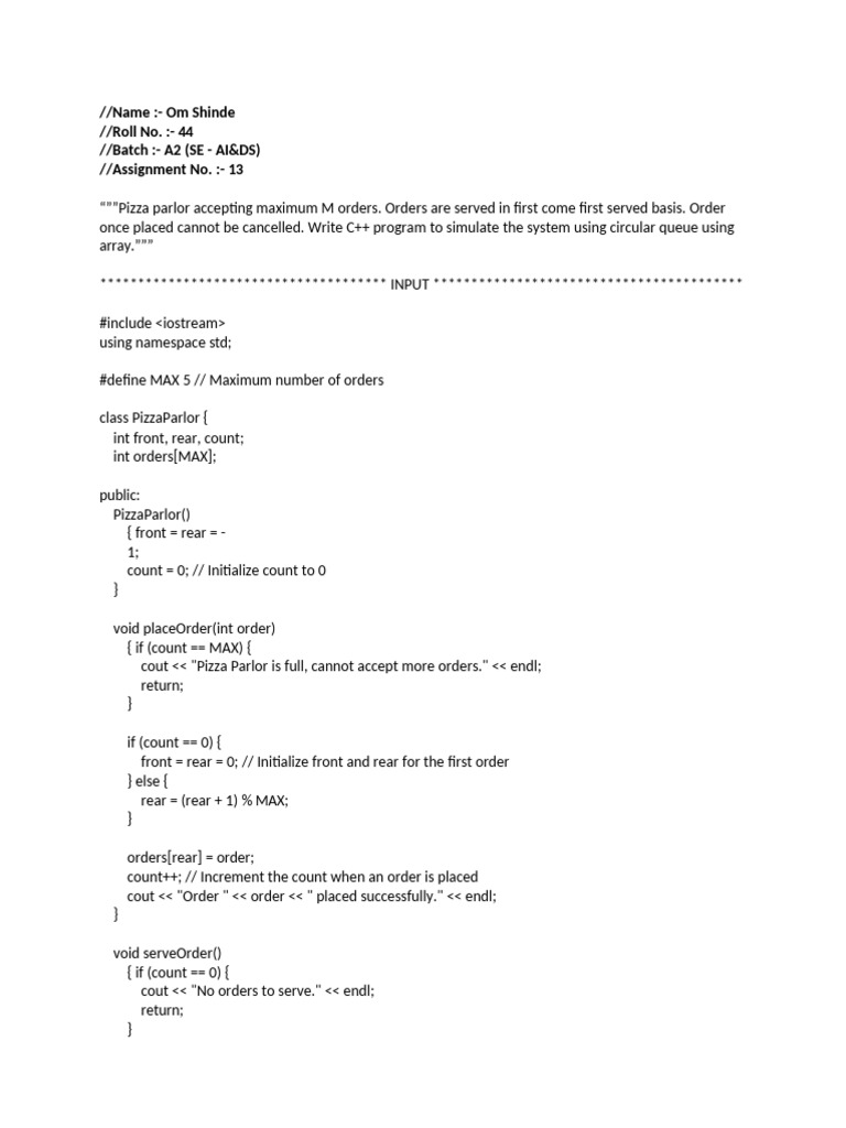 FDS Ass 13ggfjdgu | PDF | Computer Programming | C++