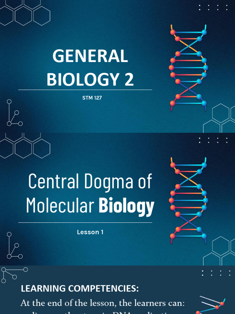 L1_-Central-Dogma_-PPT_1 | PDF | Dna | Dna Replication