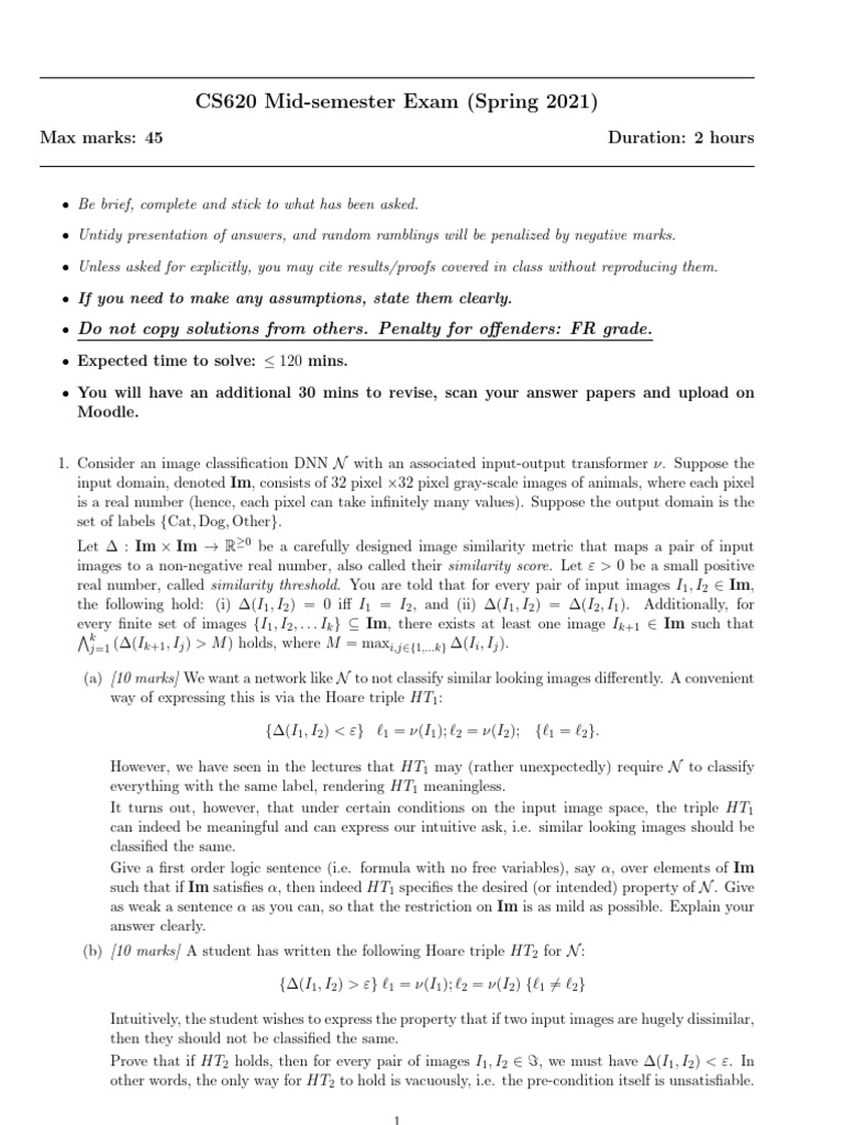 mid-sem | PDF | Deep Learning | Mathematical Logic