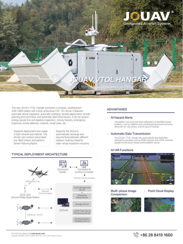 JOUAV® VTOL Hangar - 20240423 | PDF | Unmanned Aerial Vehicle | Camera