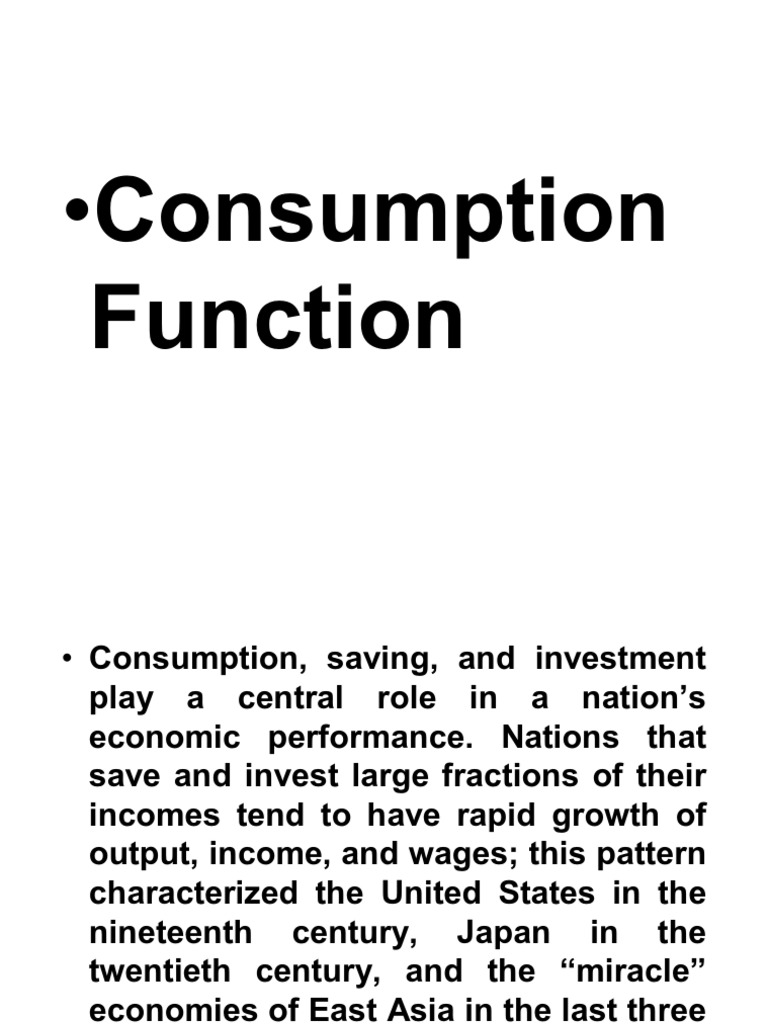 Consumption Function | PDF