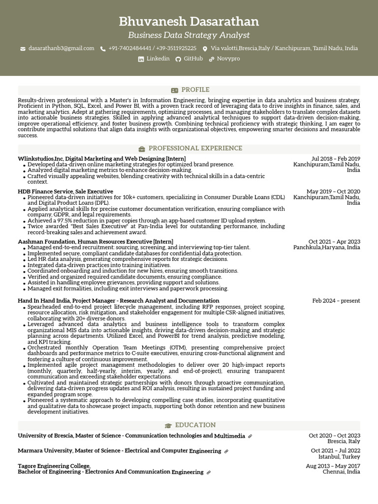 Bhuvanesh-Dasarathan-Business Data Strategy Analyst | PDF | Analytics | Data