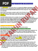 Causes and Effects of the Reformation | PDF | Martin Luther | Protestantism