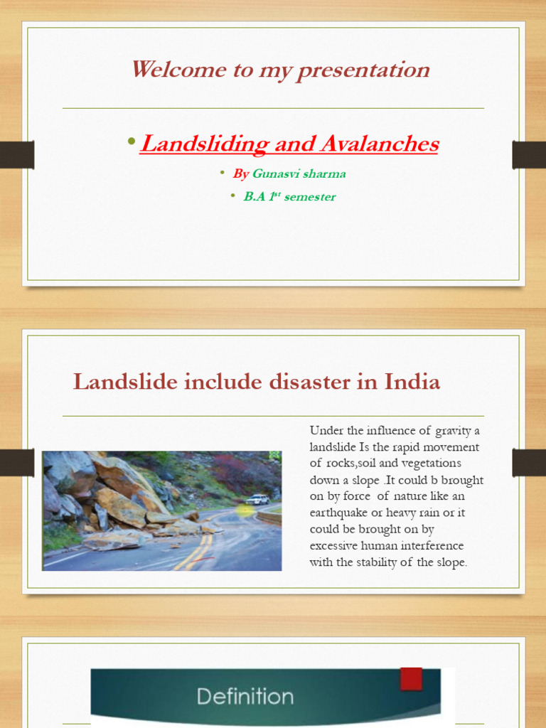 Landsliding and Avalanches Differences | PDF
