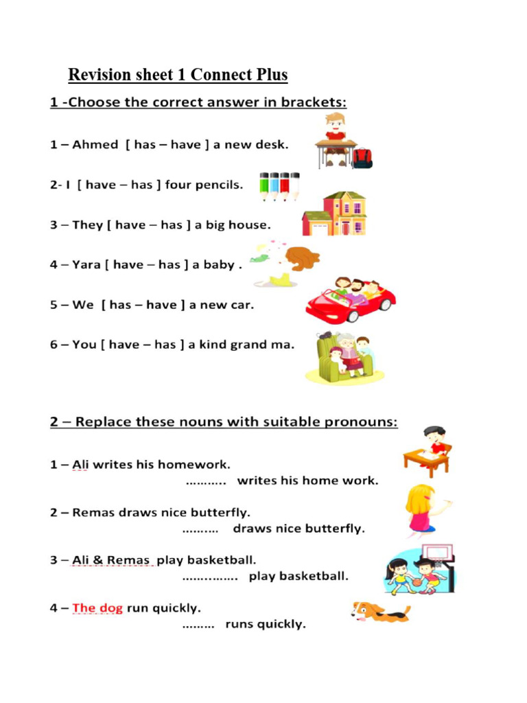 Revision Sheet1 Connect Plus | PDF